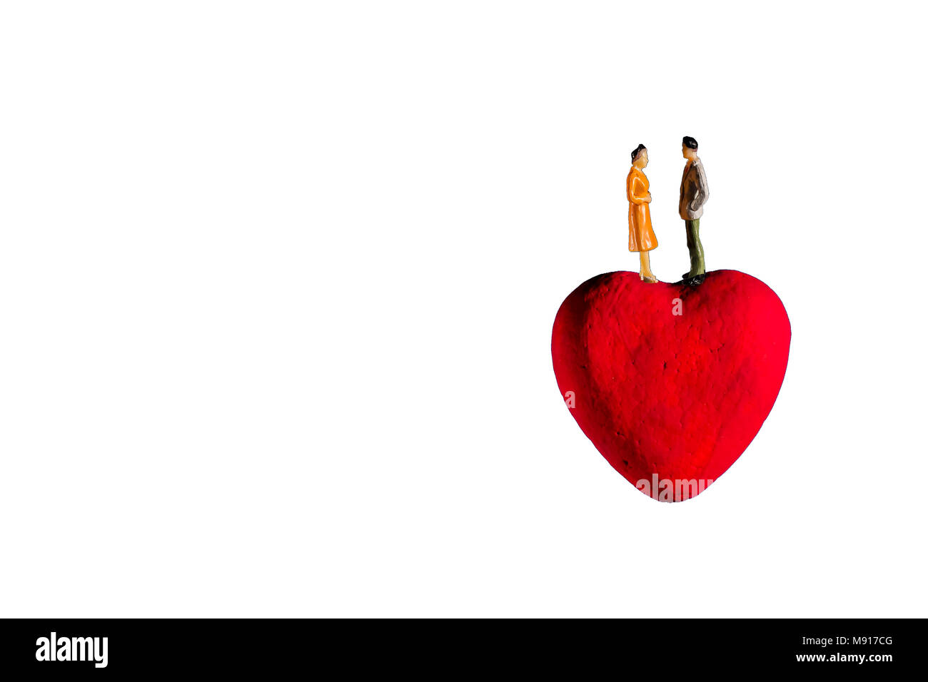 The heart float on the white background.Imagine for planet of love ...