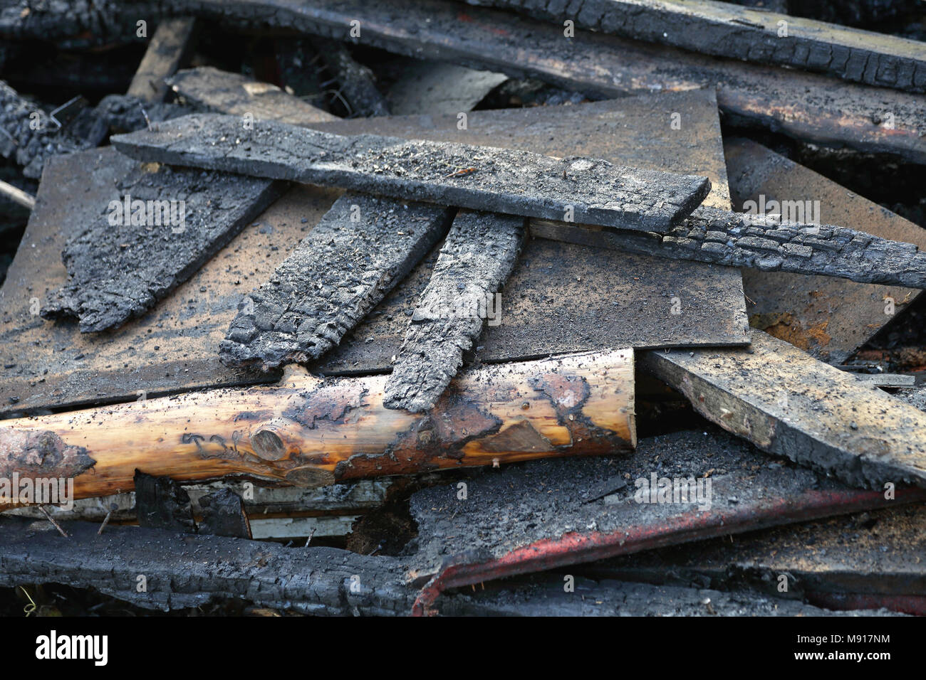 Burned Cabin House After Fire Damage Stock Photo - Alamy