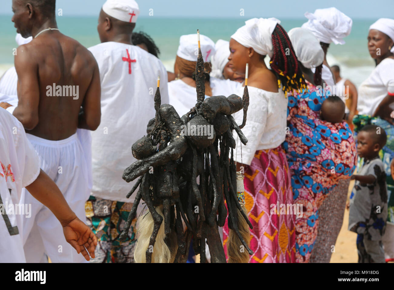 Voodoo cult on a beach in Cotonou, Benin Stock Photo - Alamy