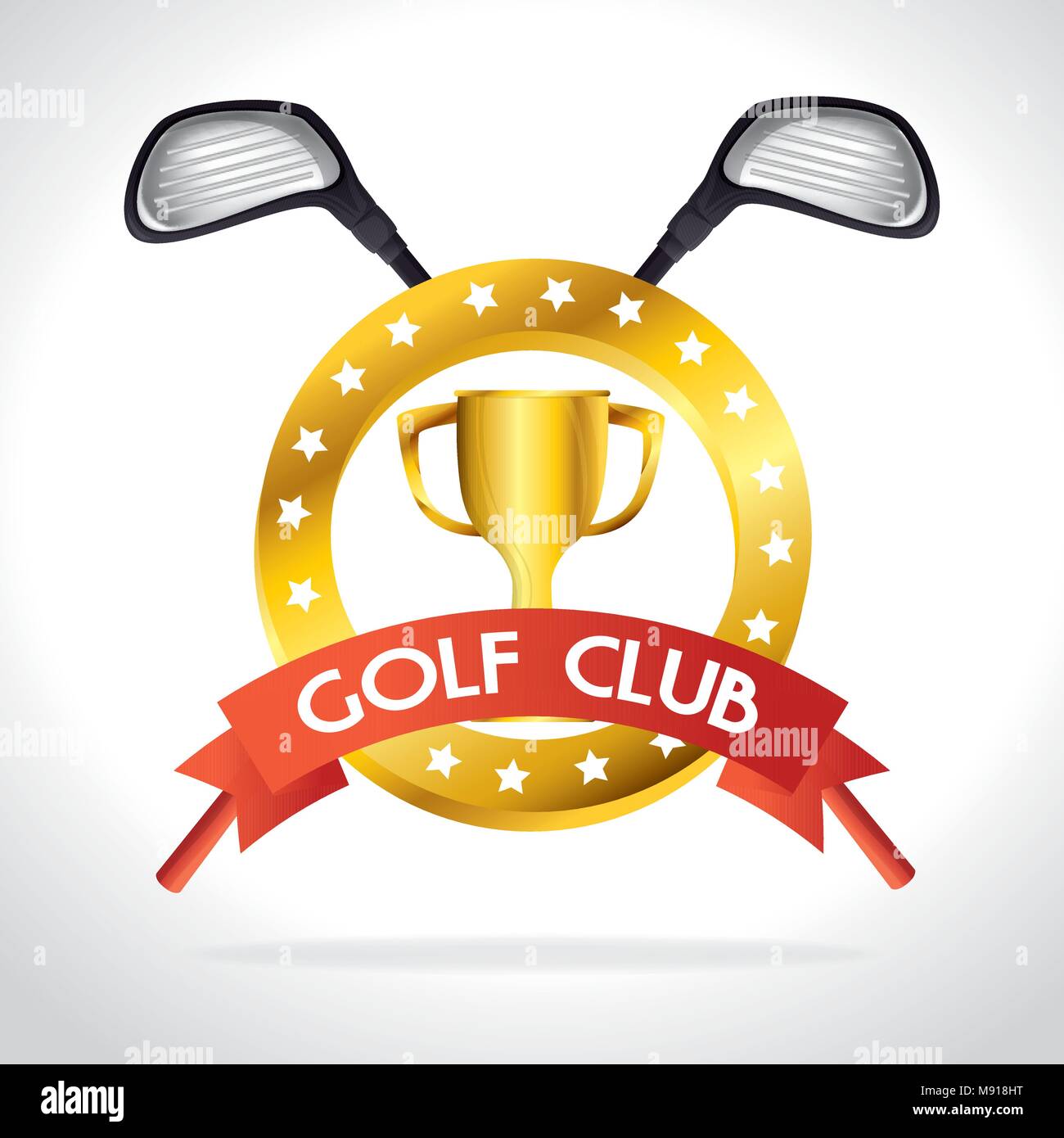 Gold clubs isolated Stock Vector Images - Alamy