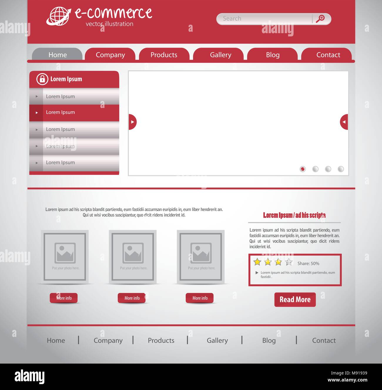 website design template , vector illustration eps10 graphic Stock ...