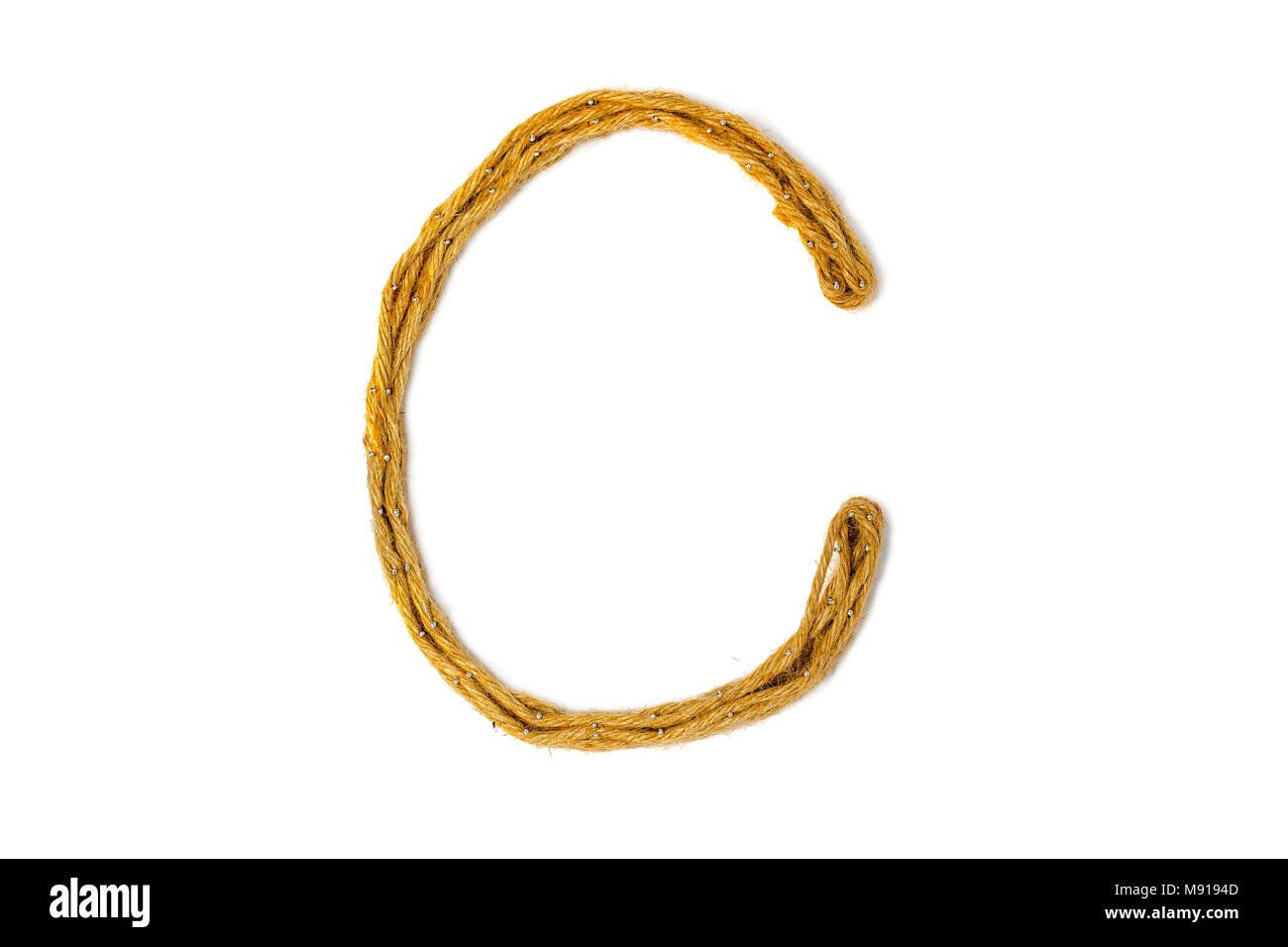 Rope alphabet letter c Cut Out Stock Images & Pictures - Alamy
