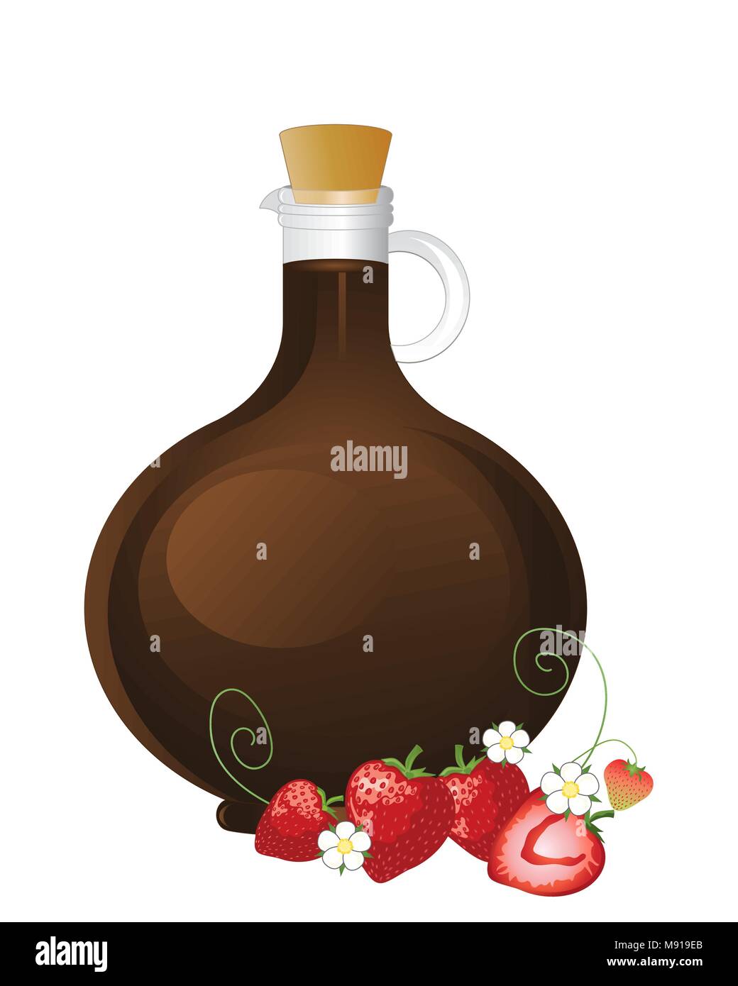 a vector illustration in eps 10 format of a fancy glass bottle of ...
