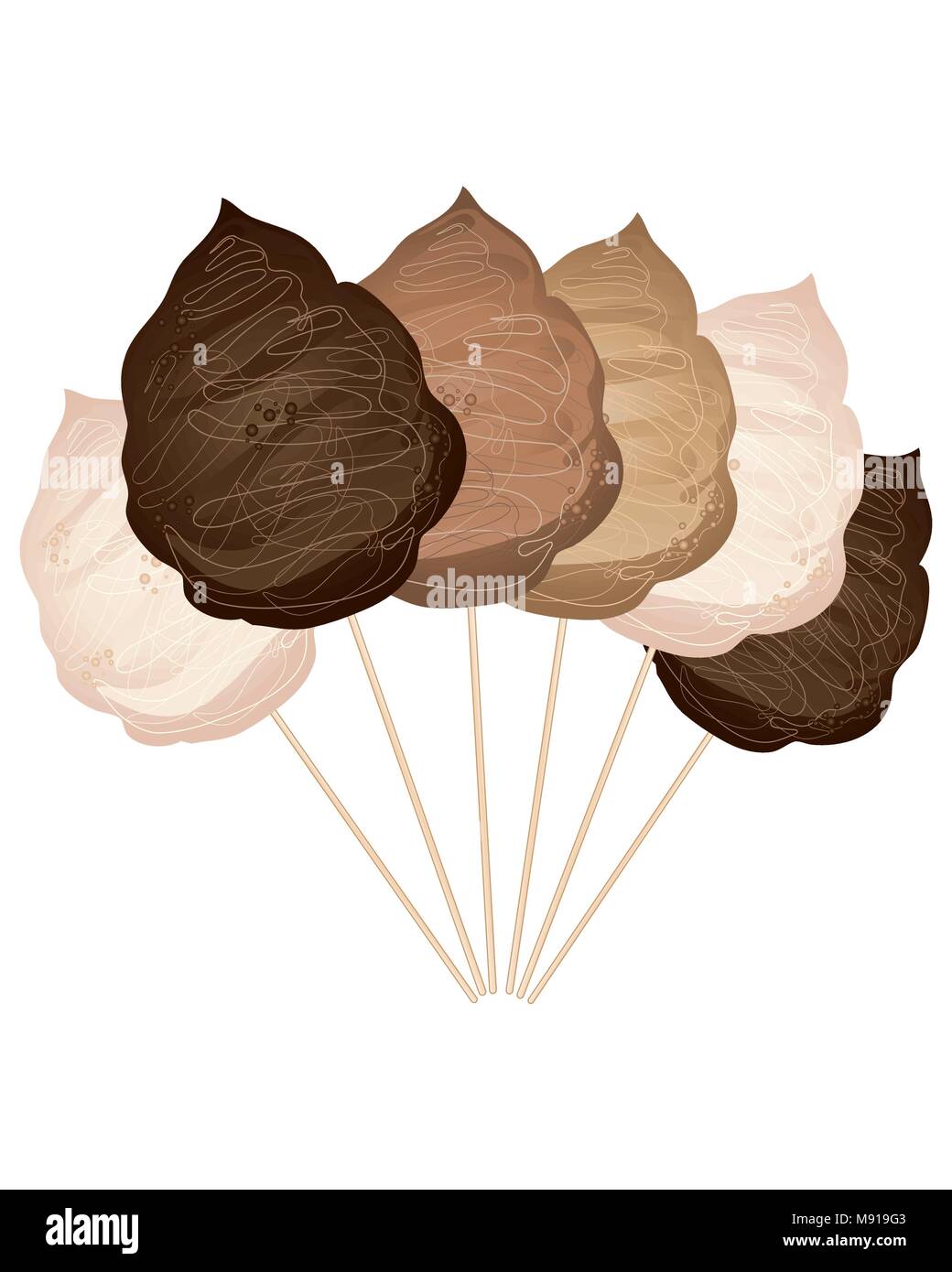 a vector illustration in eps 10 format of chocolate cotton candy on ...