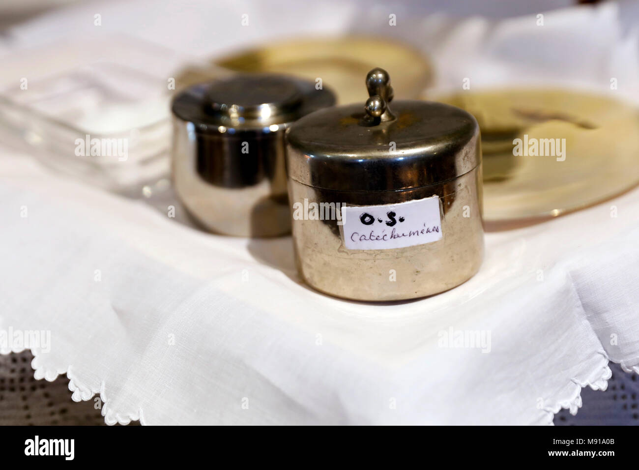 Catholic mass. Holy anointing oil. Anointing of the Sick is one of the ...