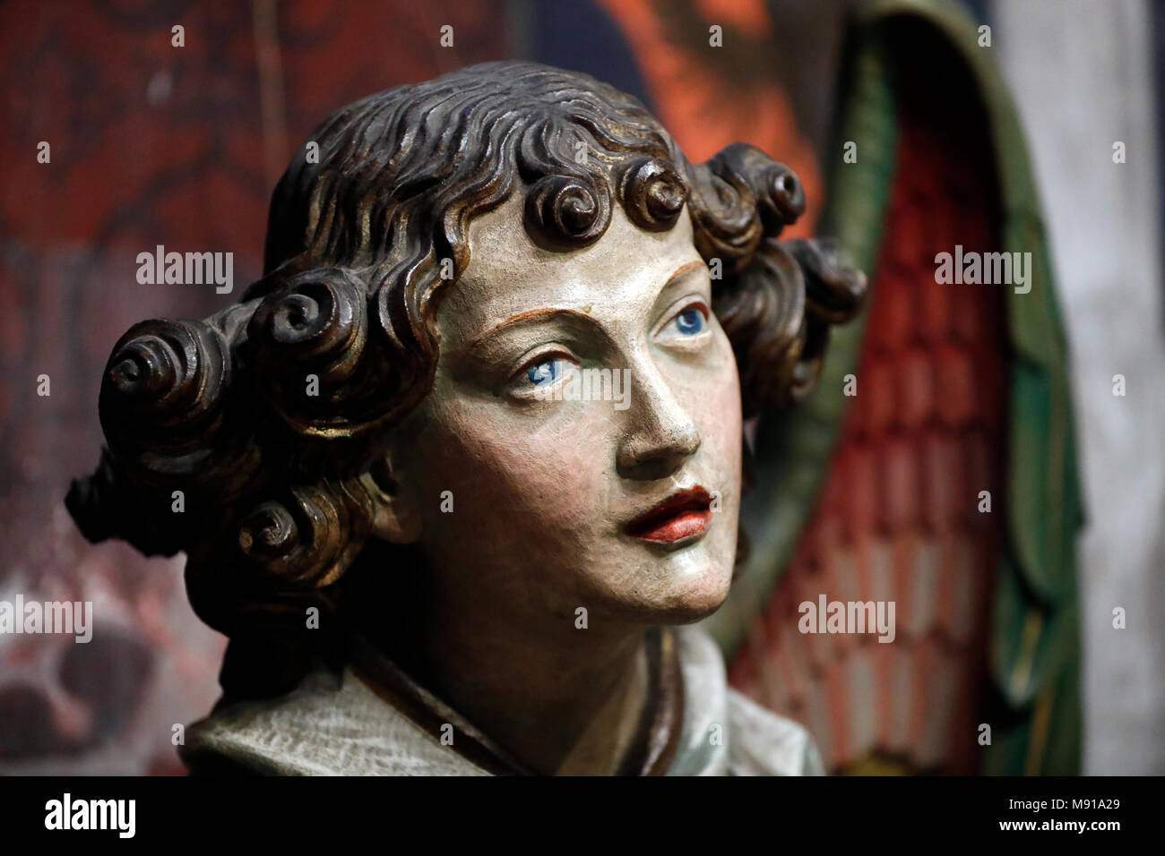 Saint-Pierre-le-Jeune Protestant Church. The Annuciation. The angel ...