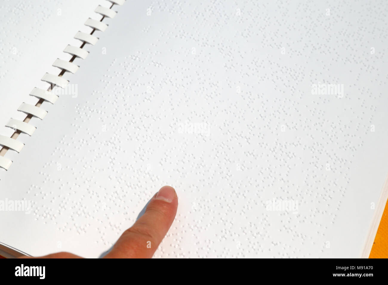 Man reading the Holy Bible in braille. Strasbourg. France Stock Photo ...