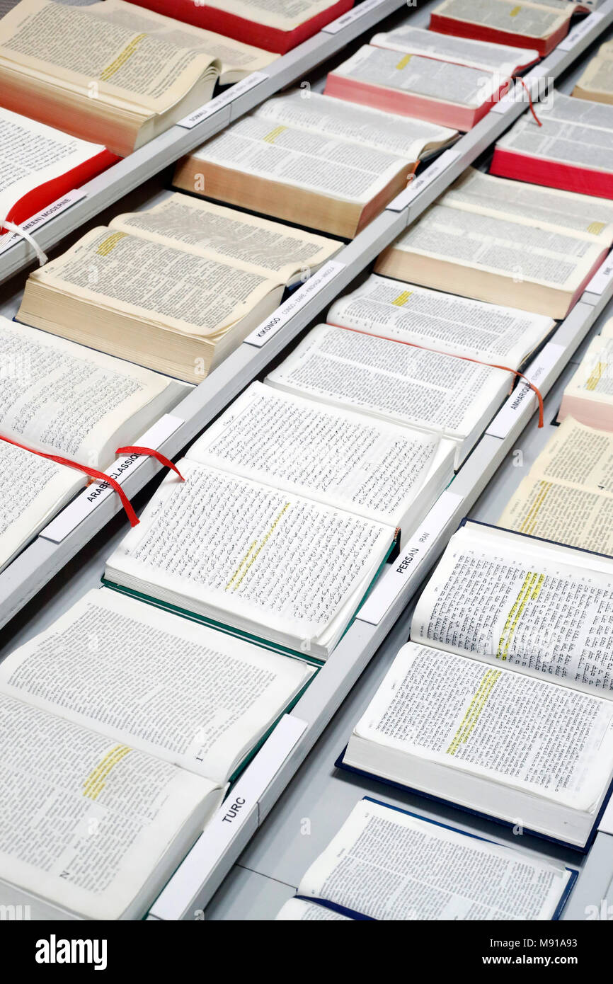 Holy bible in different languages hi-res stock photography and images ...