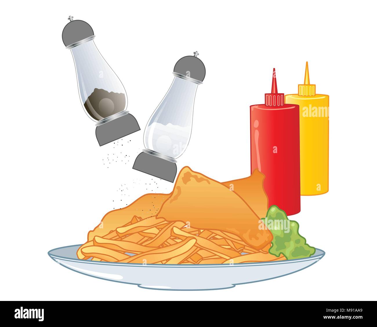 Cod fish tomato sauce Stock Vector Images - Alamy