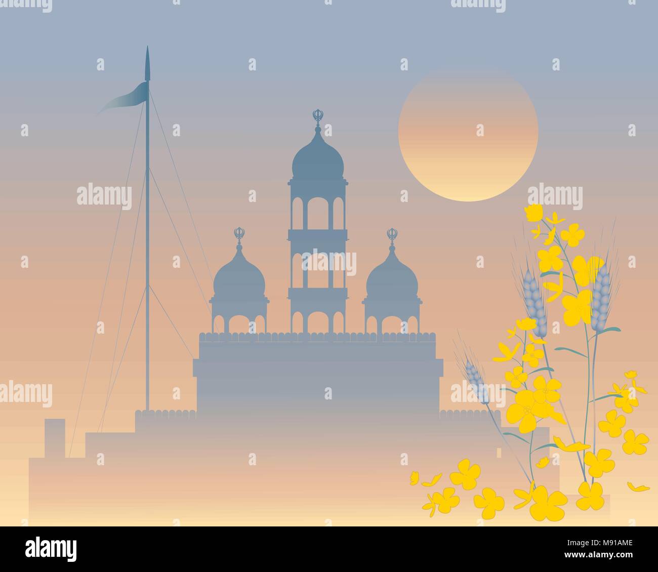 Sikh holy place Stock Vector Images - Alamy