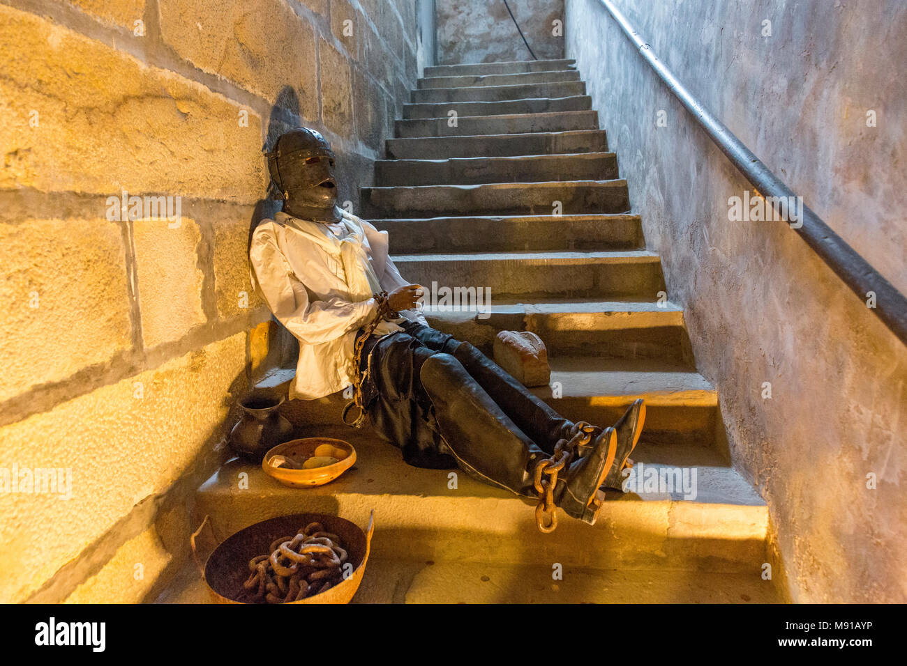 Vaux-le-vicomte castle. The Iron Mask prisoner. France Stock Photo - Alamy