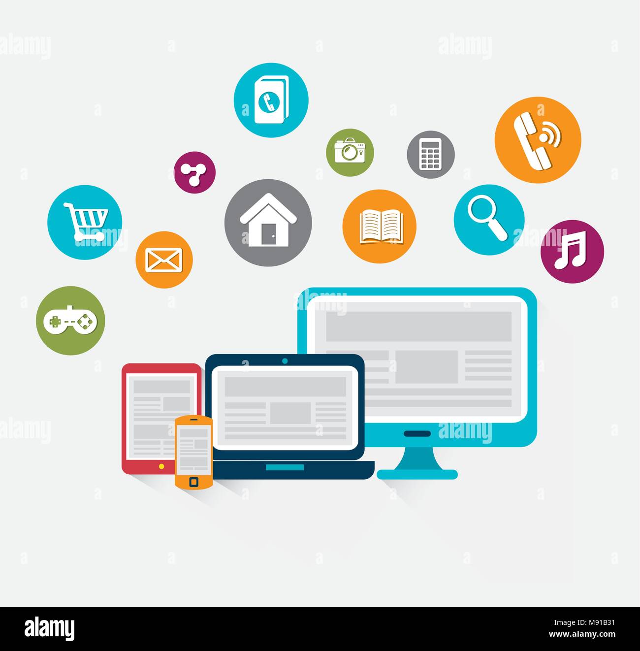 mobile apps design, vector illustration eps10 graphic Stock Vector ...