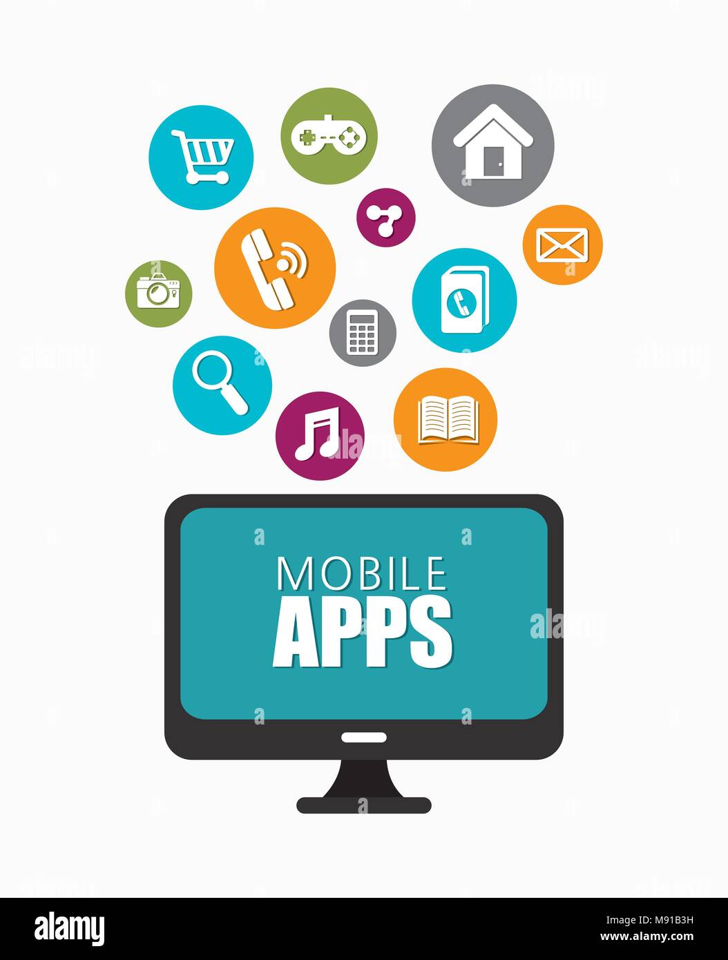 mobile apps design, vector illustration eps10 graphic Stock Vector ...