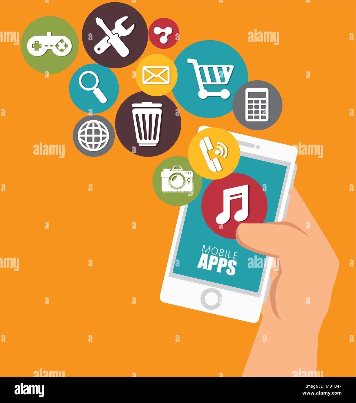 mobile apps design, vector illustration eps10 graphic Stock Vector ...