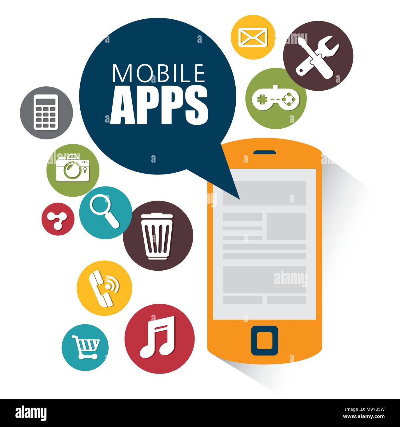 mobile apps design, vector illustration eps10 graphic Stock Vector ...