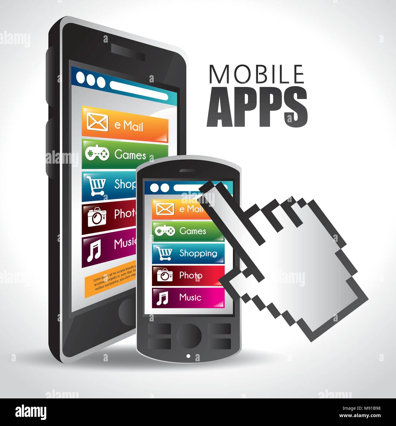 mobile apps design, vector illustration eps10 graphic Stock Vector ...
