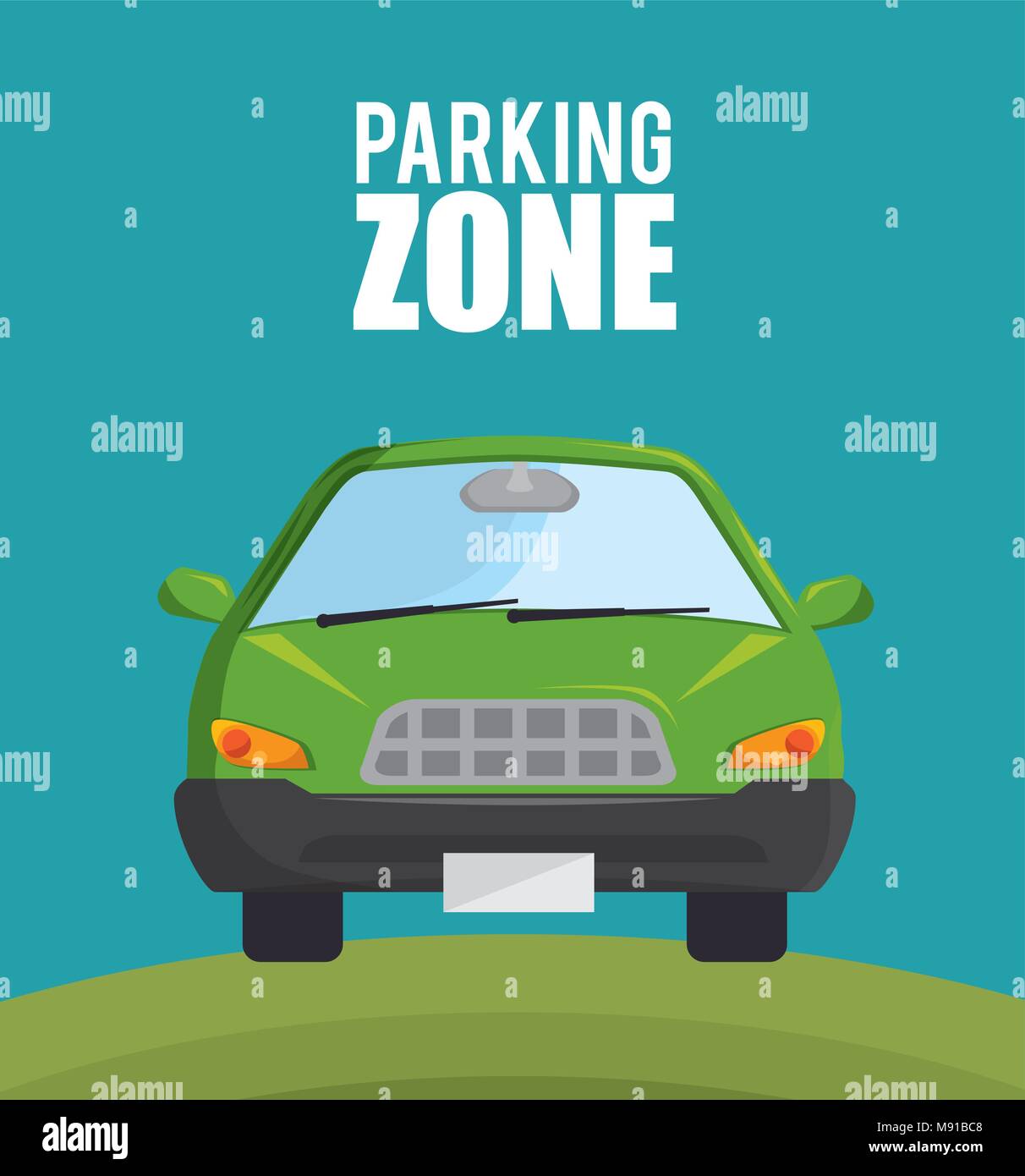 Grass car park space Stock Vector Images - Alamy