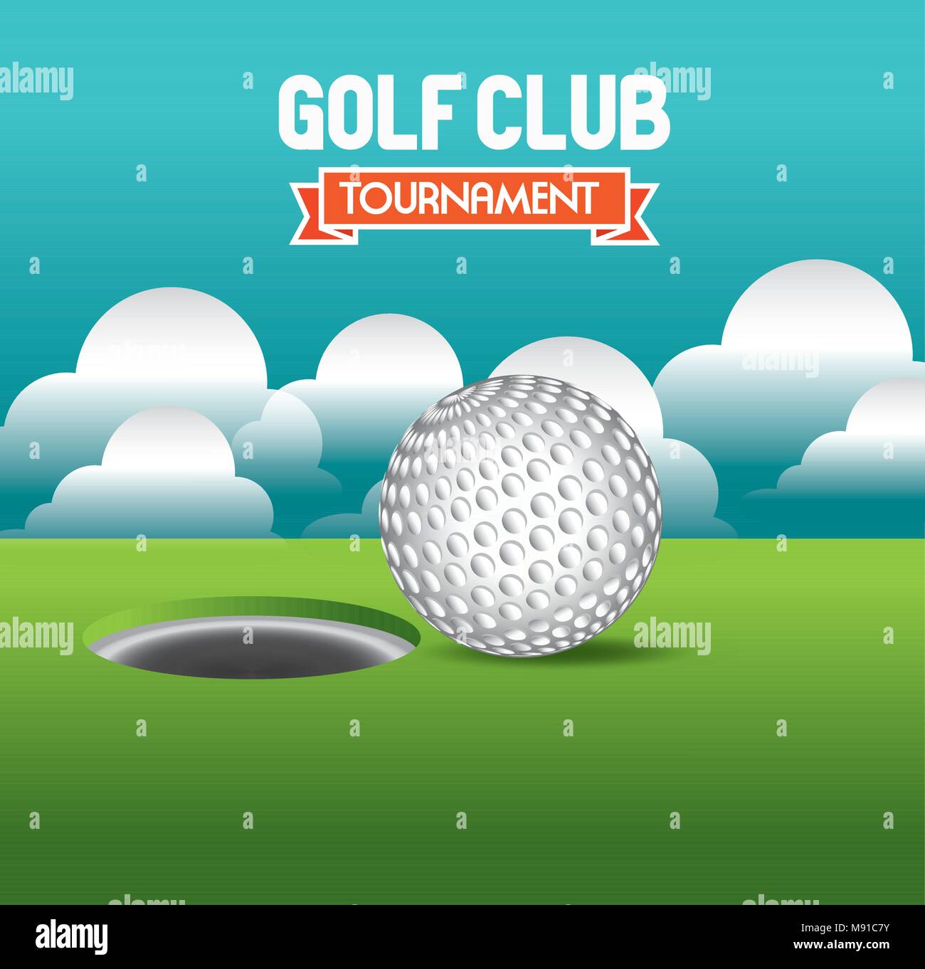 golf tournament design, vector illustration eps10 graphic Stock Vector ...