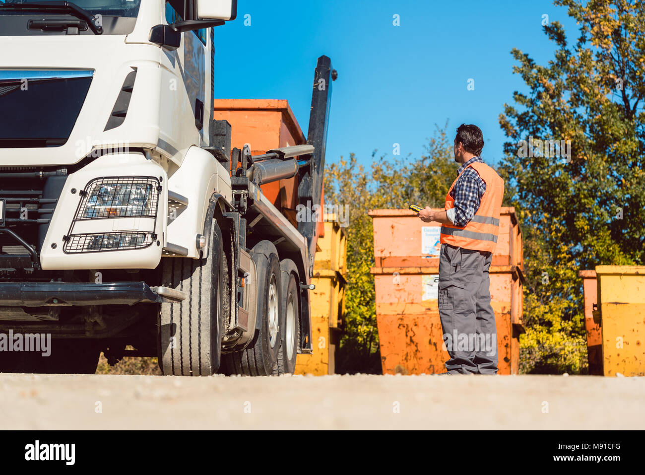 Demolition waste container hi-res stock photography and images - Alamy