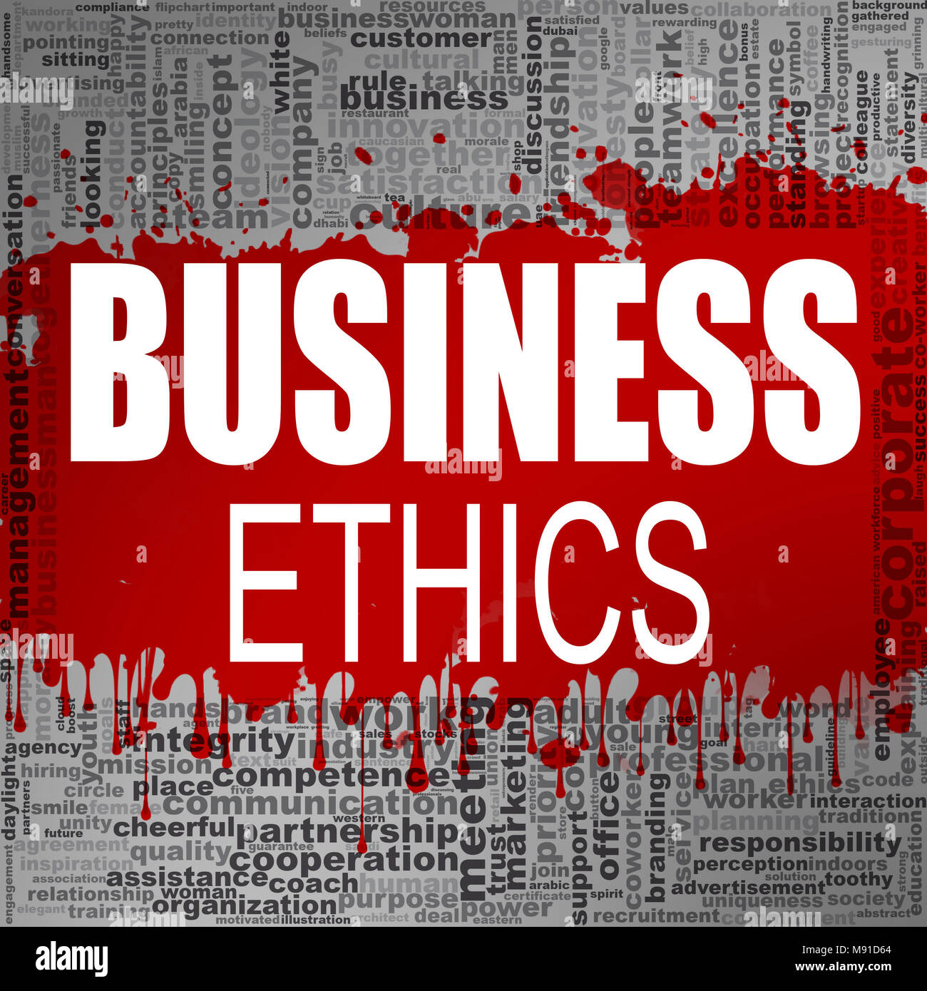 Business ethics word cloud. Creative illustration of idea word ...