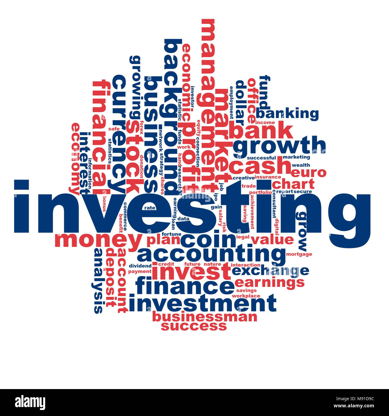 Investing word cloud concept on white background, 3d rendering Stock ...