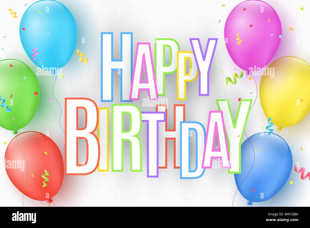 Balloons And Confetti Explosion