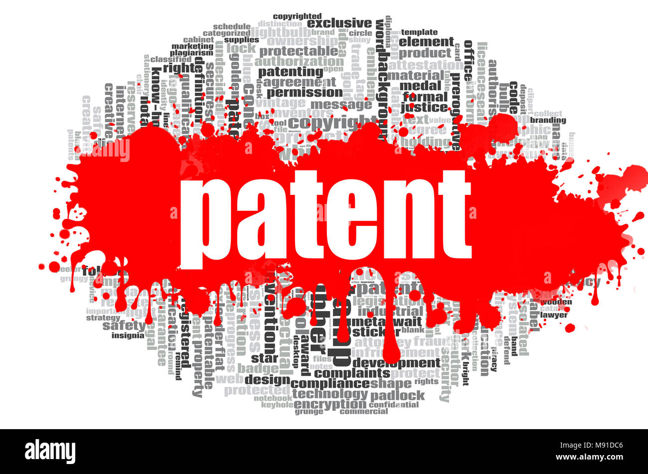 Patent word cloud concept on white background, 3d rendering Stock Photo ...