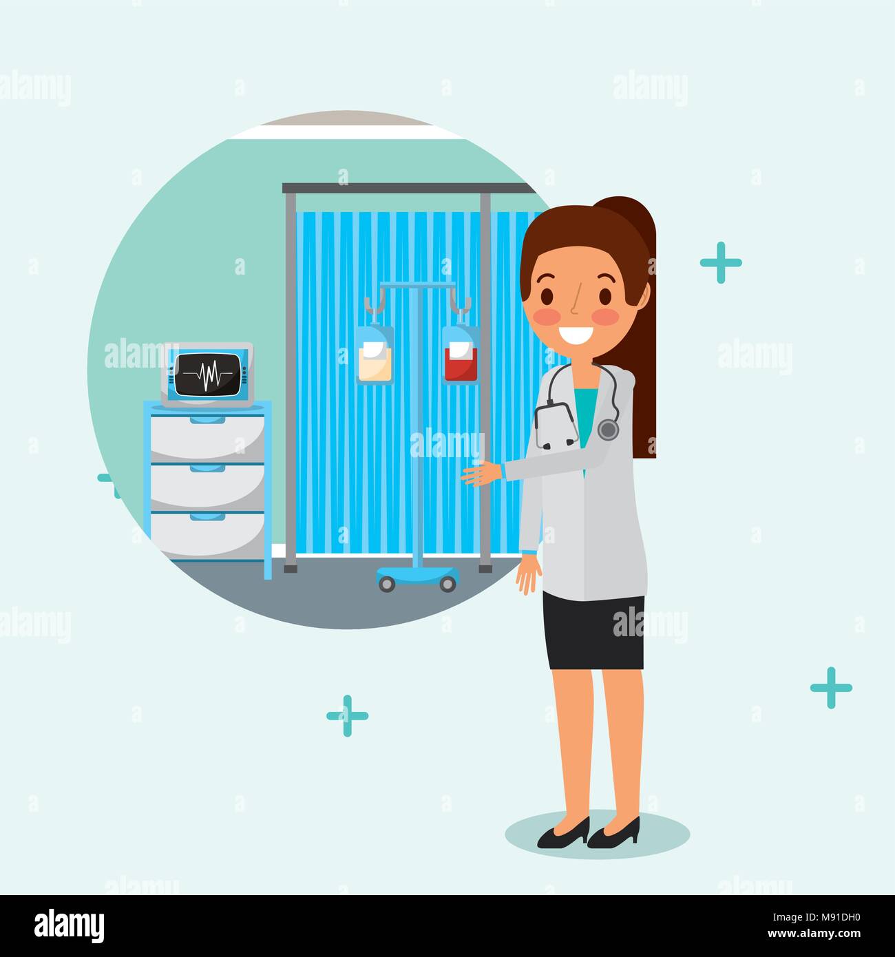 Medical drip man Stock Vector Images - Alamy