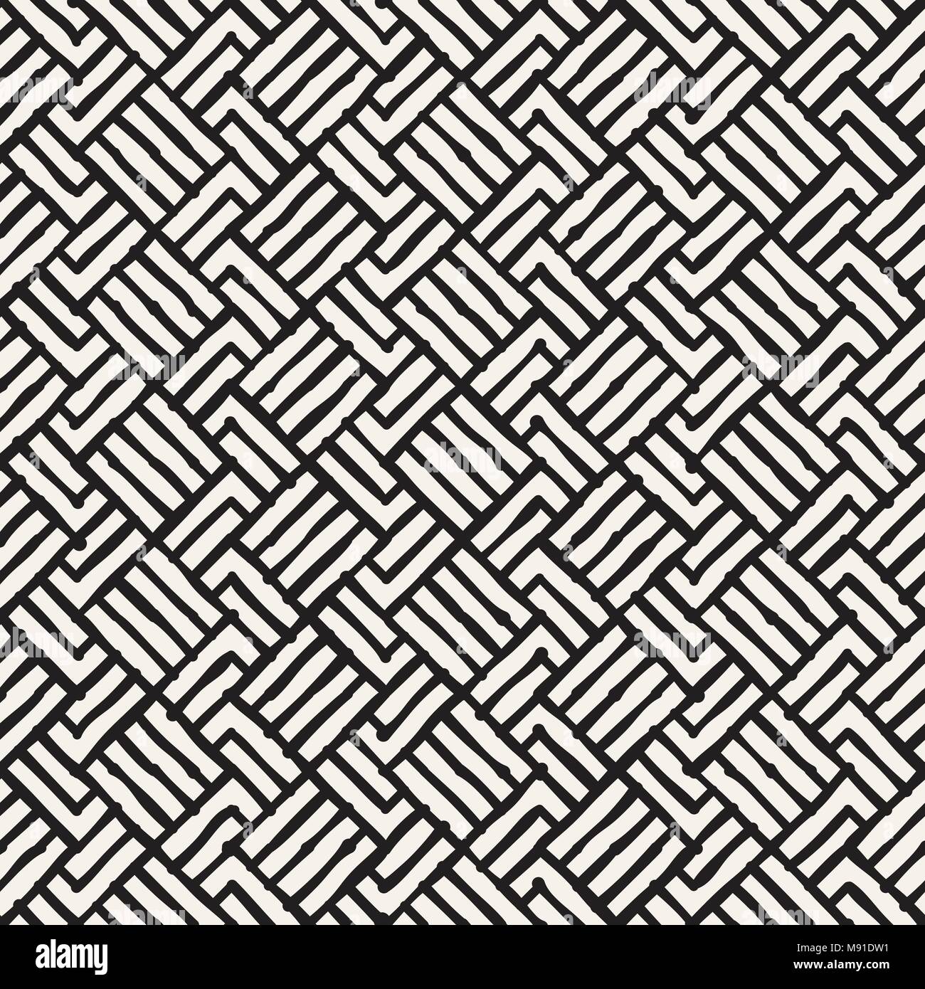 Seamless abstract hand drawn pattern. Vector freehand lines background ...