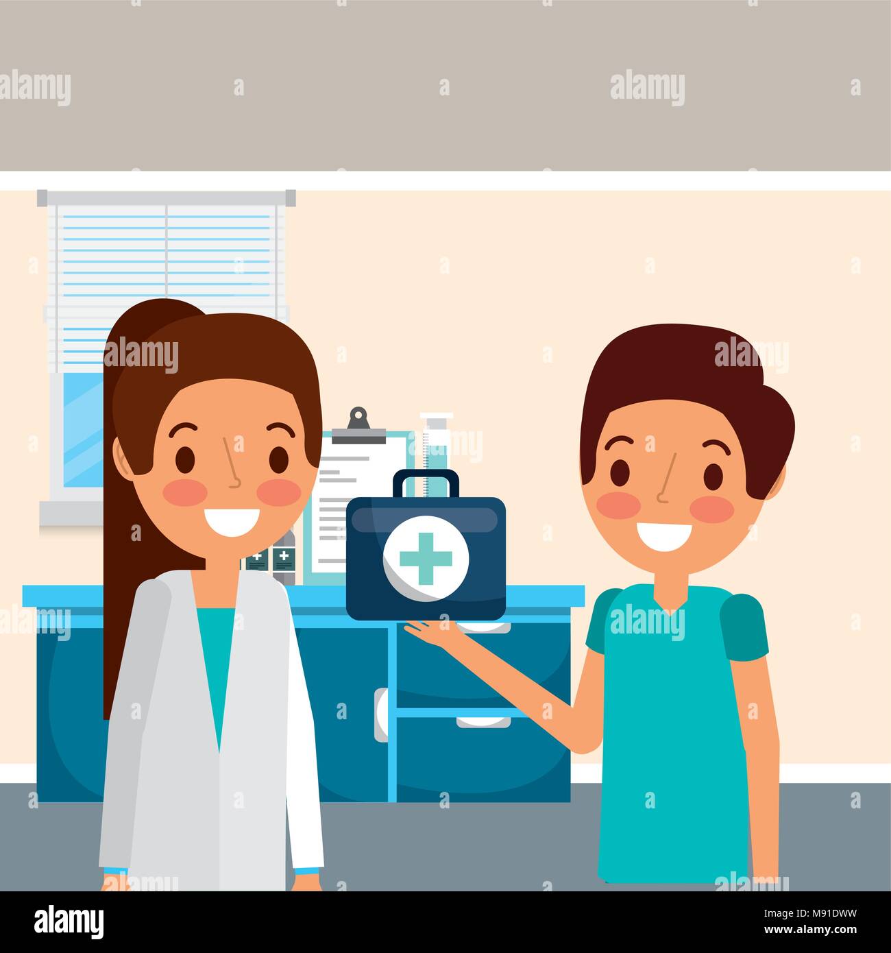 Female emt worker Stock Vector Images - Alamy