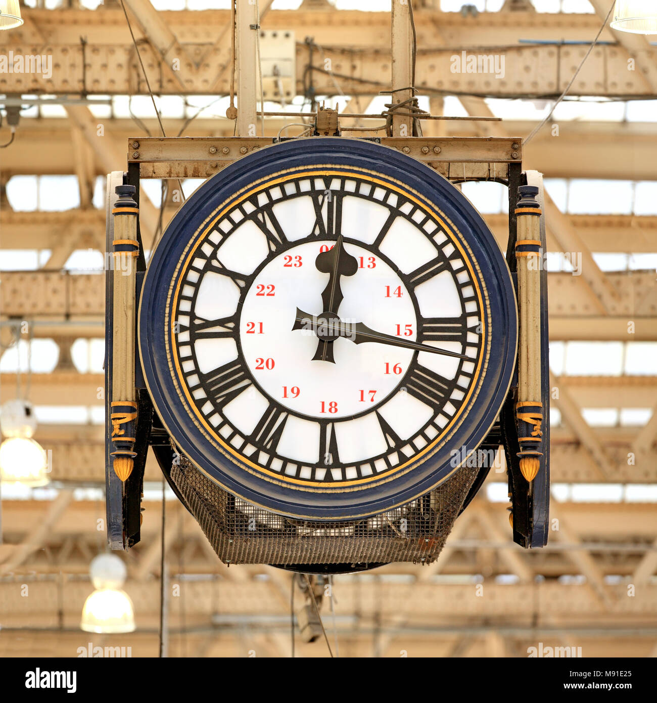 Clock inside Waterloo Station in London, UK Stock Photo - Alamy