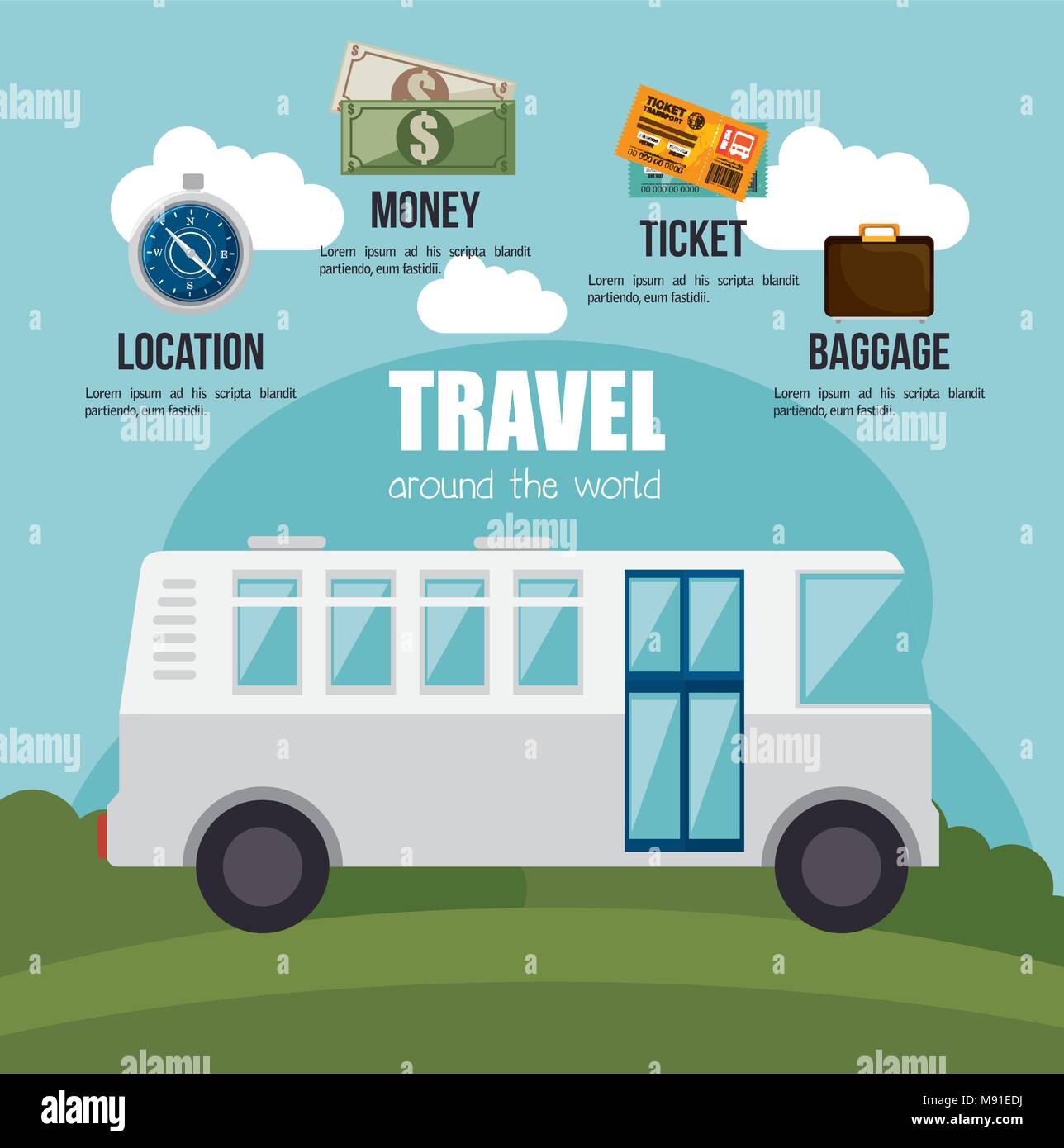 travel infographic design, vector illustration eps10 graphic Stock ...