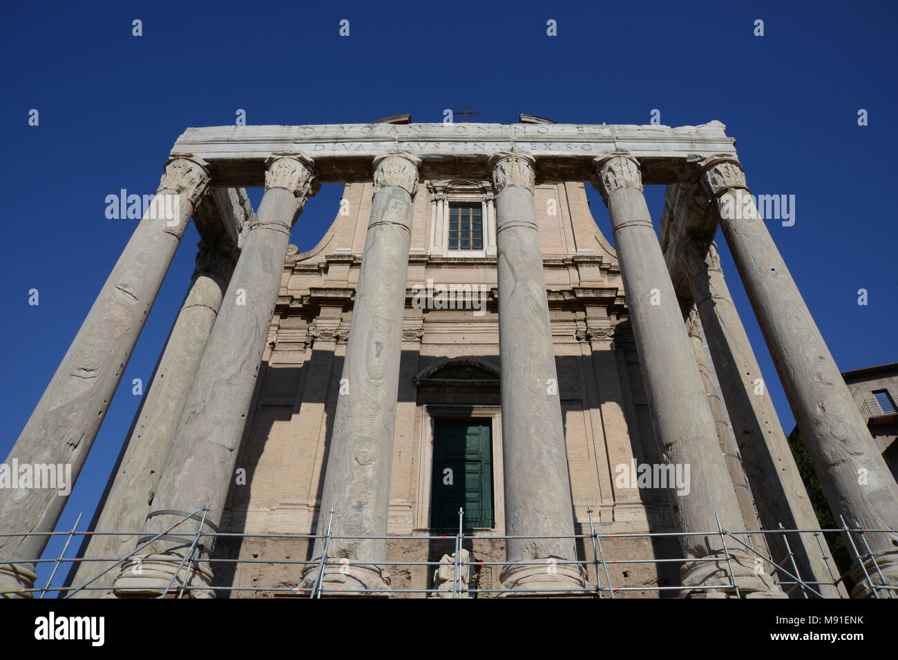 Temple of Antoninus and Faustina in the Roman Forum, also known as San ...