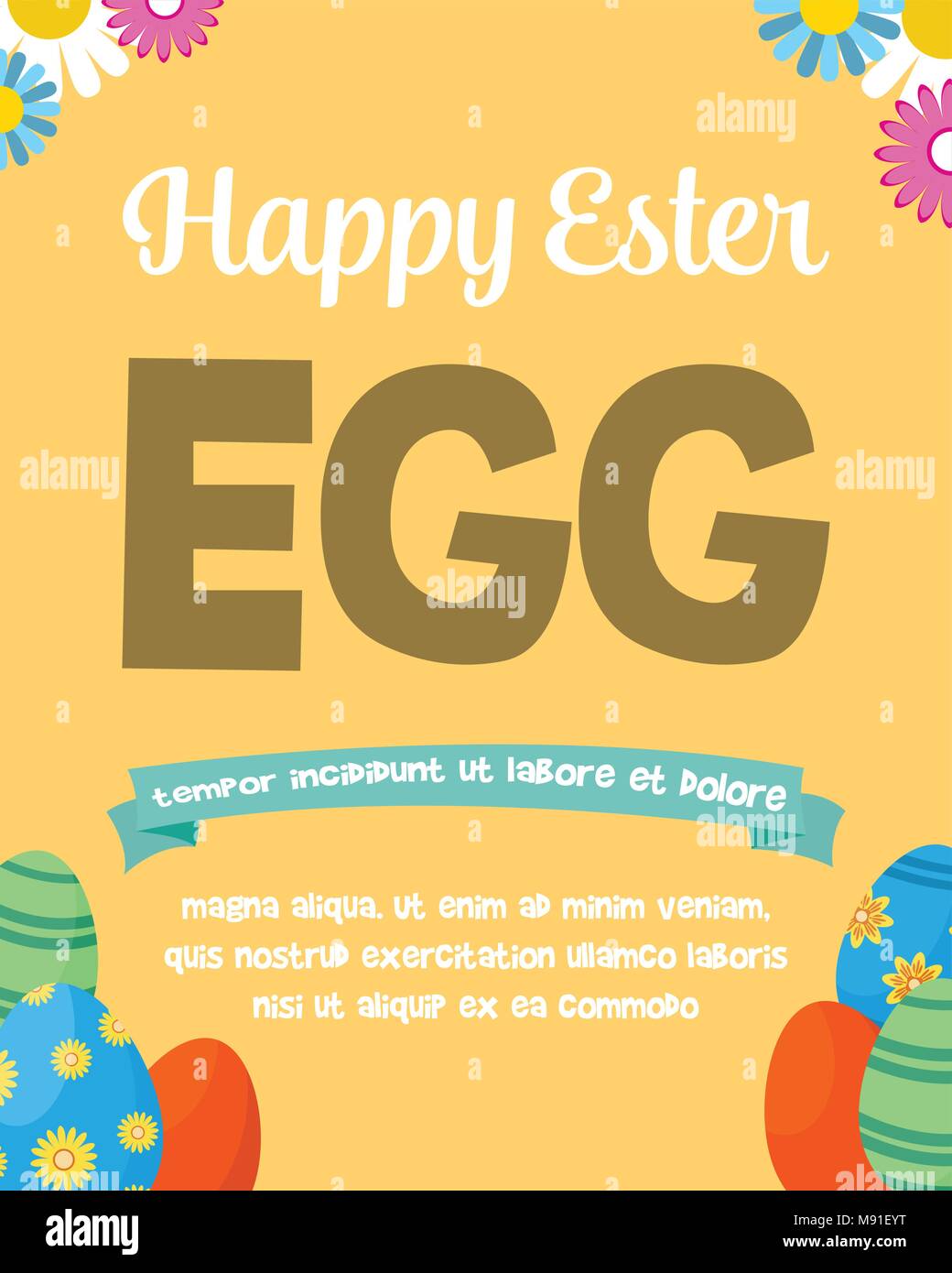 Easter egg poster design background Stock Vector Image & Art - Alamy