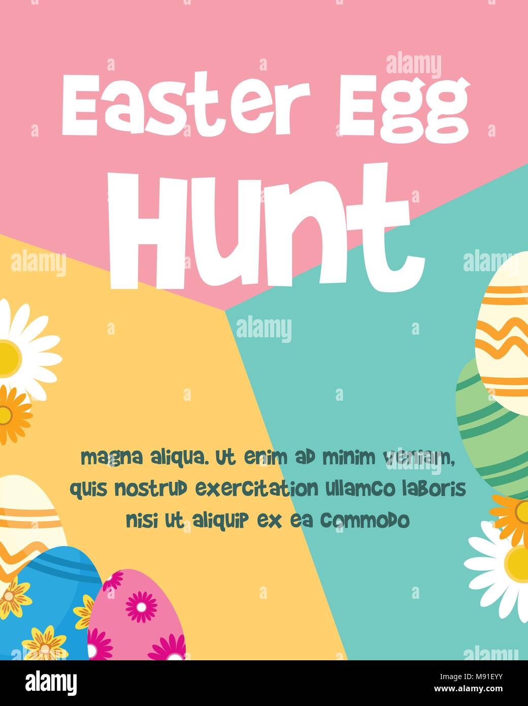 Easter egg poster design background Stock Vector Image & Art - Alamy