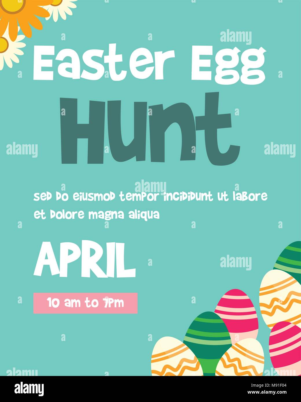 Easter egg poster design background Stock Vector Image & Art - Alamy