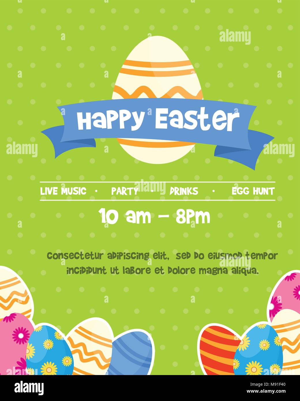 Poster of easter eeg cute background Stock Vector Image & Art - Alamy