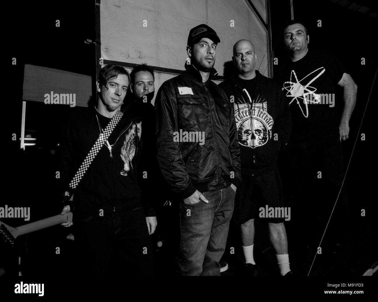 (L-R) Jake Kiley, Chris Aiken, Jason Cruz, Jordan Burns, Rob Ramos of ...