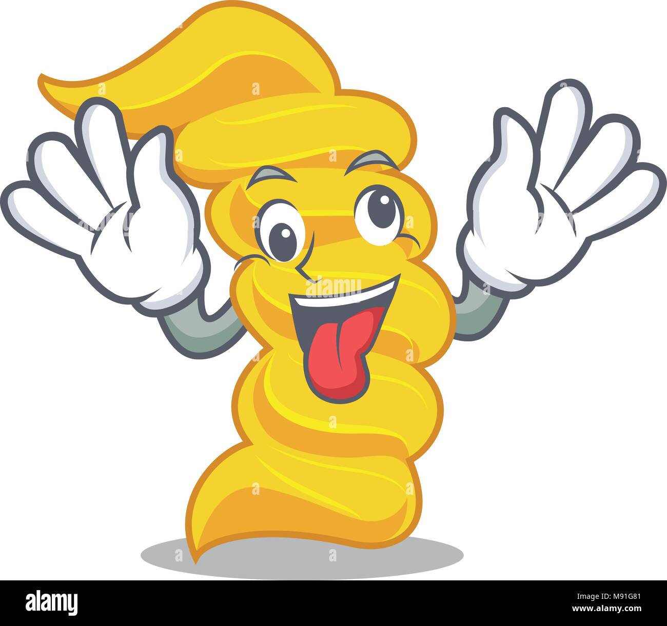 Crazy fusilli pasta mascot cartoon Stock Vector Image & Art - Alamy
