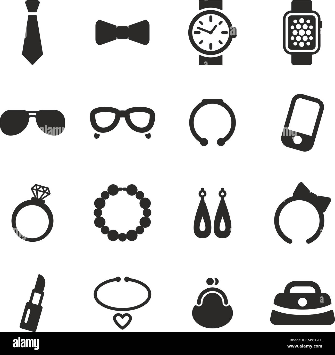 Woman with accessories Stock Vector Images - Alamy