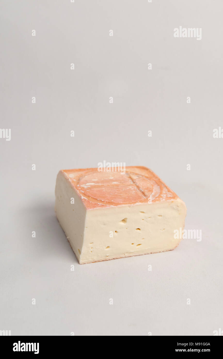 Taleggio, semi soft Italian cheese from Lombady region Stock Photo - Alamy