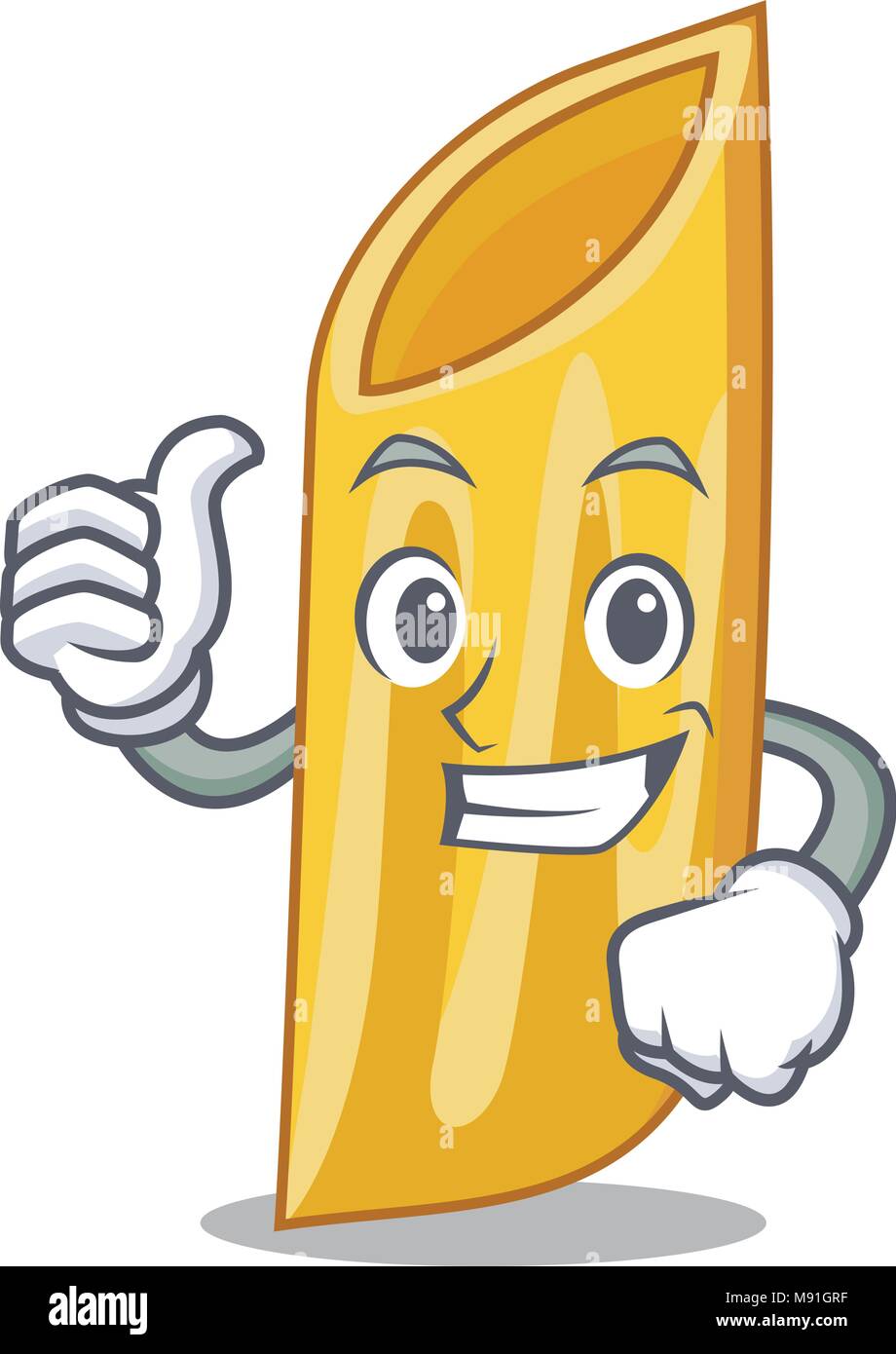 Thumbs up penne pasta character cartoon Stock Vector Image & Art - Alamy