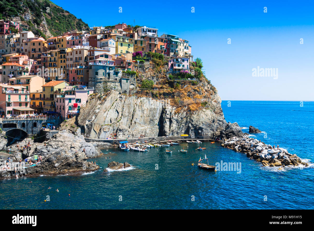 Manarola ferry hi-res stock photography and images - Alamy