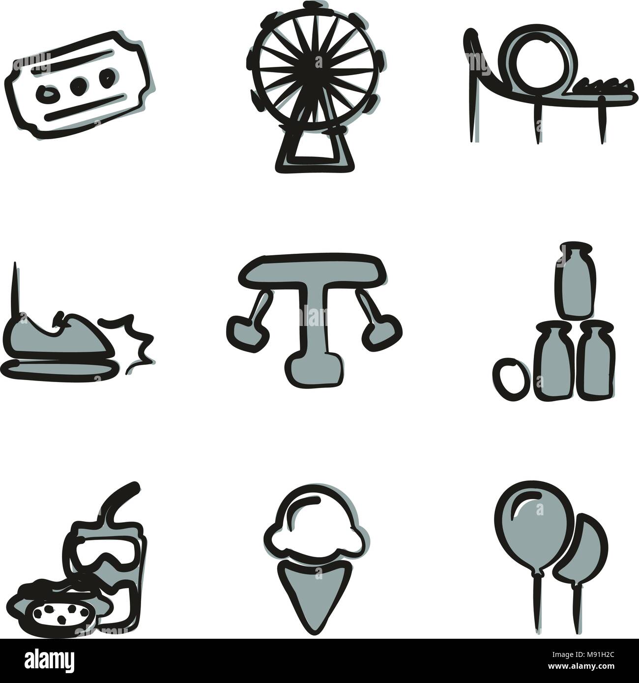 Carnival food party Stock Vector Images - Alamy