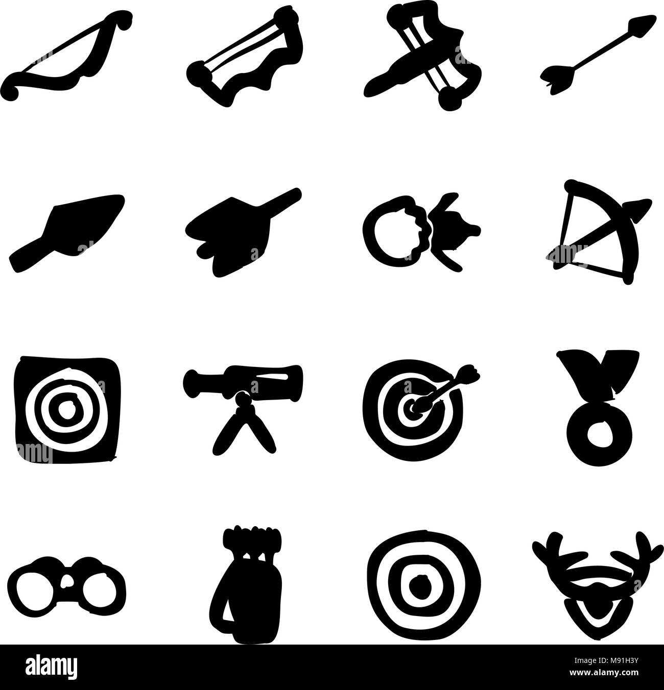 Archery Icons Freehand Fill Stock Vector Image & Art - Alamy