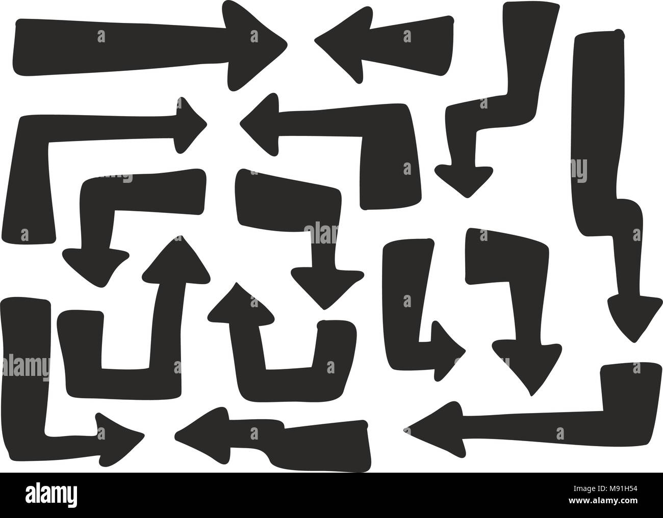 Arrows Freehand Fill Stock Vector Image & Art - Alamy