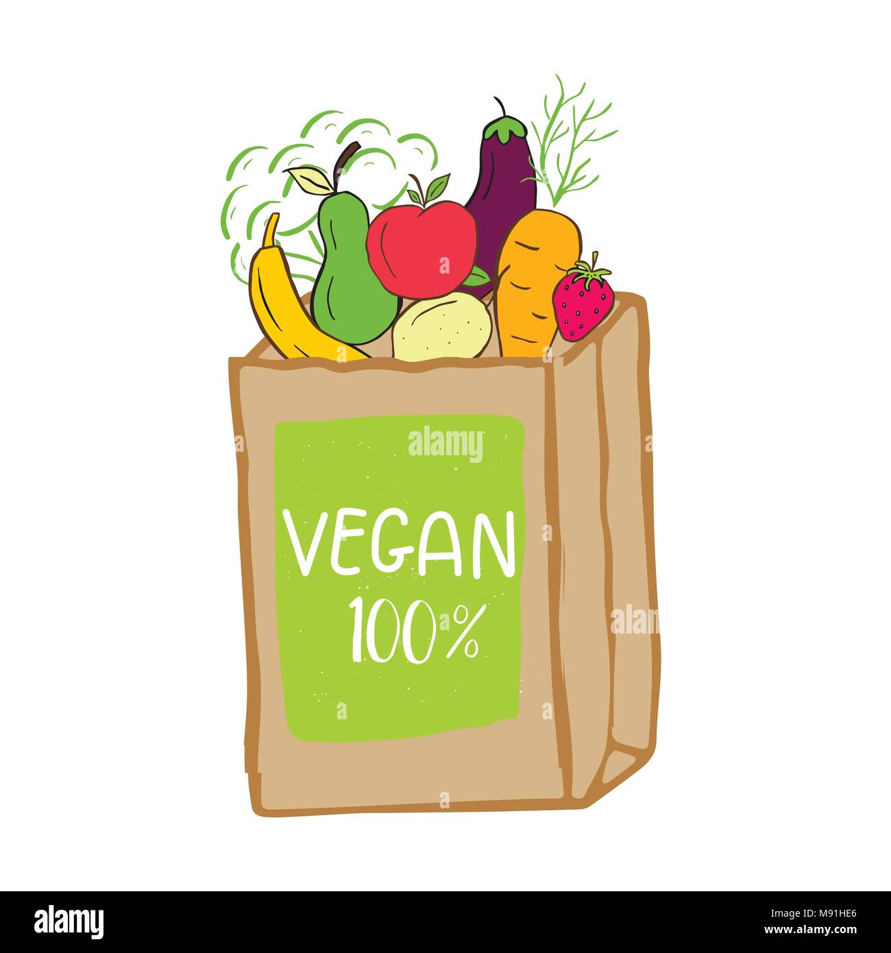 Vector eco badge or tag, bio green logo. Vegan sign for cafe ...