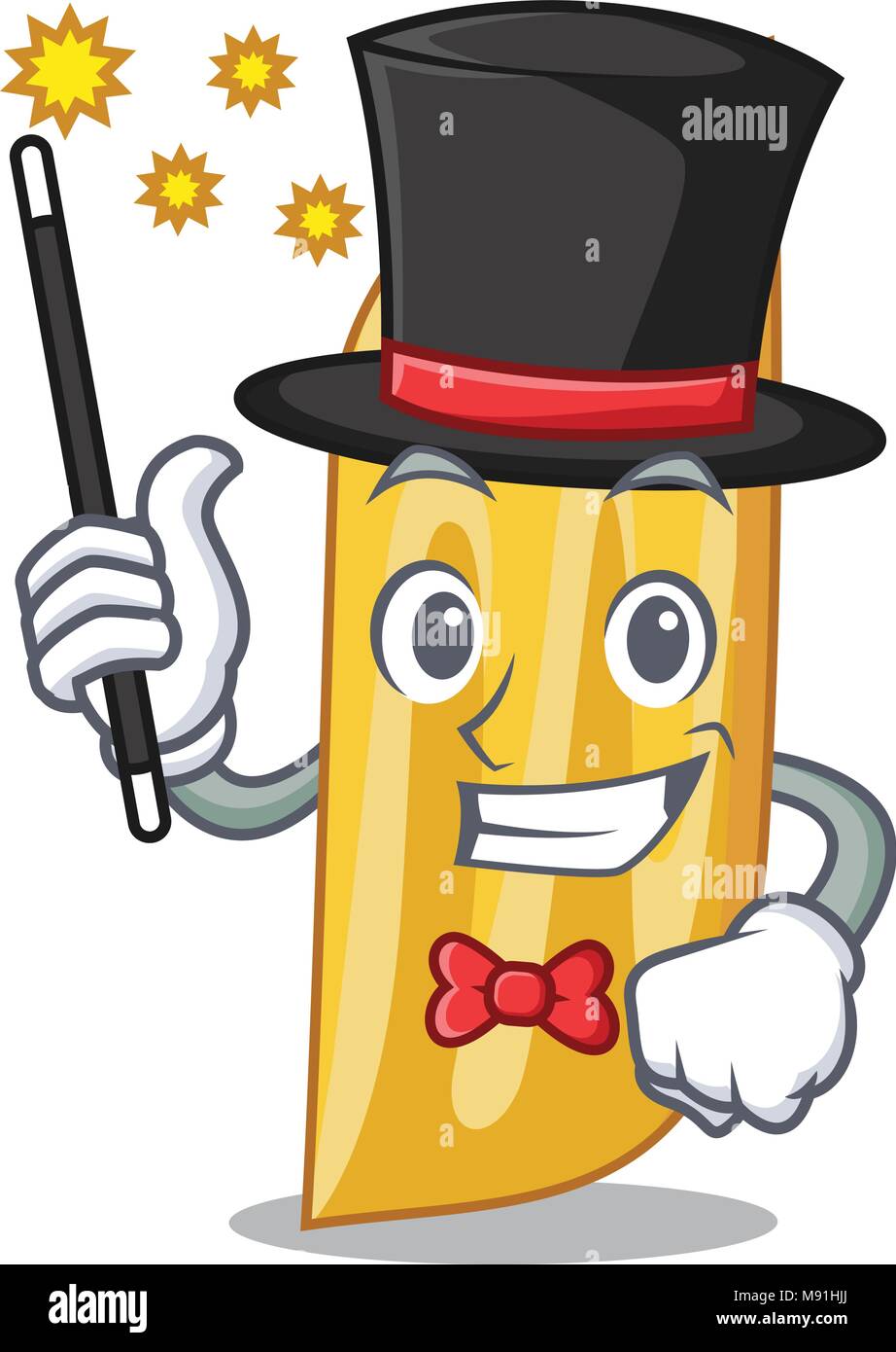 Magician penne pasta character cartoon Stock Vector Image & Art - Alamy
