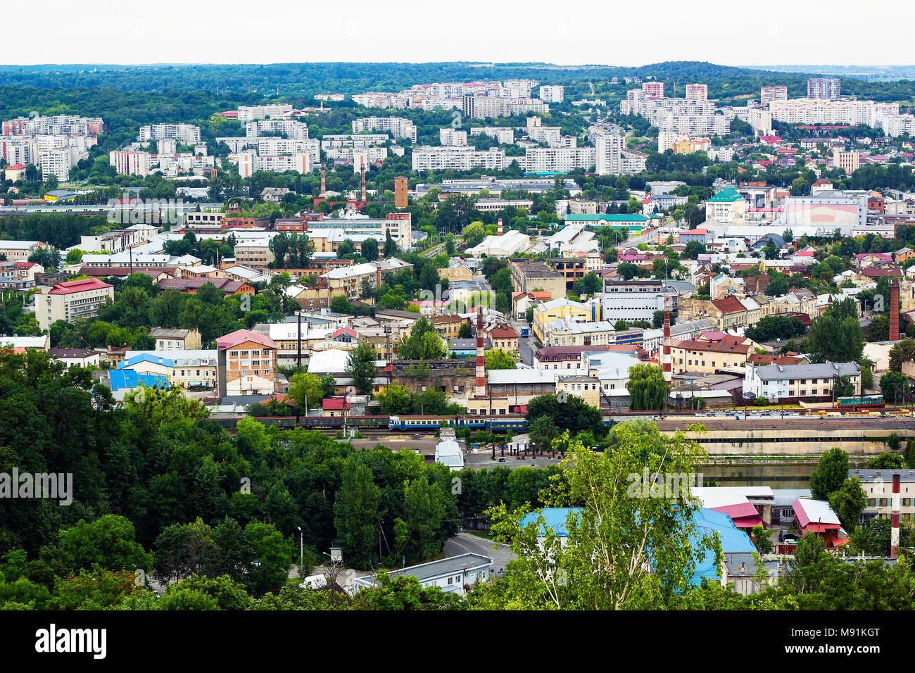 Cityscape of Lviv, Ukraine. Summer city landscape Stock Photo - Alamy