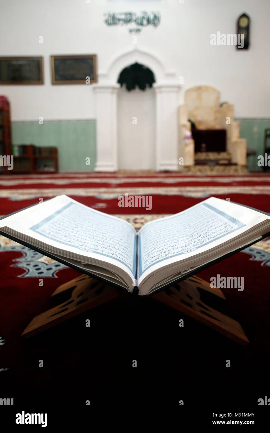Quran open stand hi-res stock photography and images - Alamy